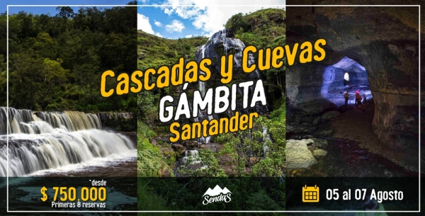 Cascadas y Cuevas en Gámbita Santander 3D 2N - Sendas